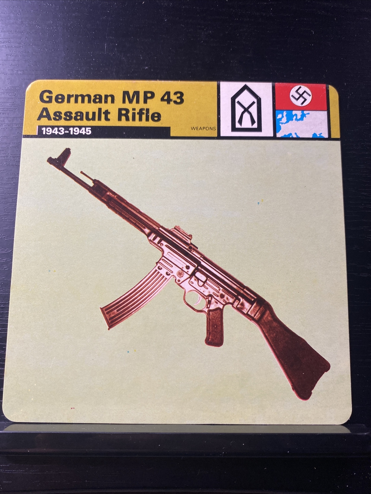 1977 edito-service WW2 German fact card german mp 43 assault rifle | eBay