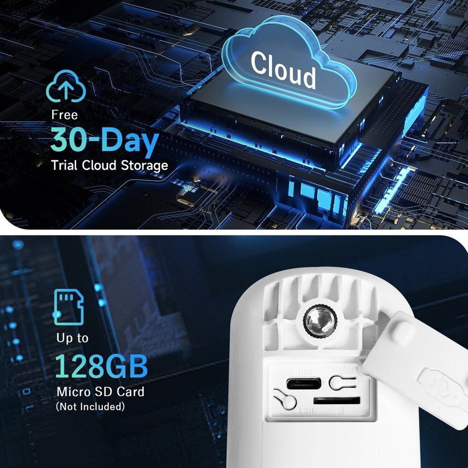 XVIM Solar Wireless Security Camera 1080P Battery Power Night Vision ...