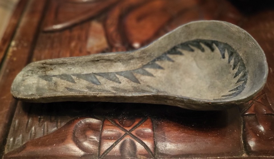 NICE 9-1/4" ANASAZI POTTERY DIPPER LADLE ANCIENT NATIVE AMERICAN ...