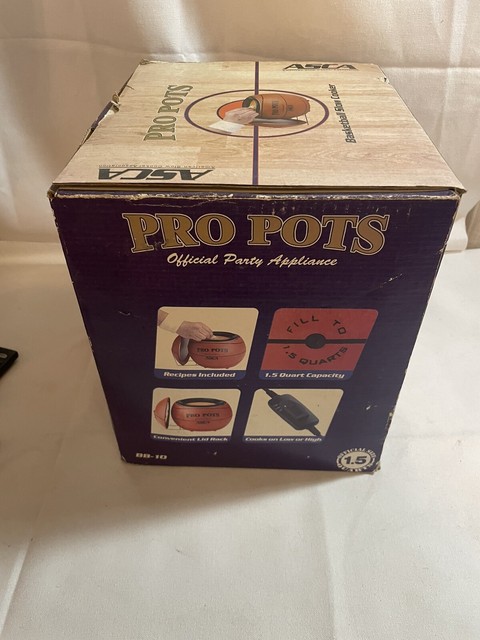 Pro Pots Basketball Slow Cooker Crock Pot Bb10 1.5 Quarts W/lid Rack ...