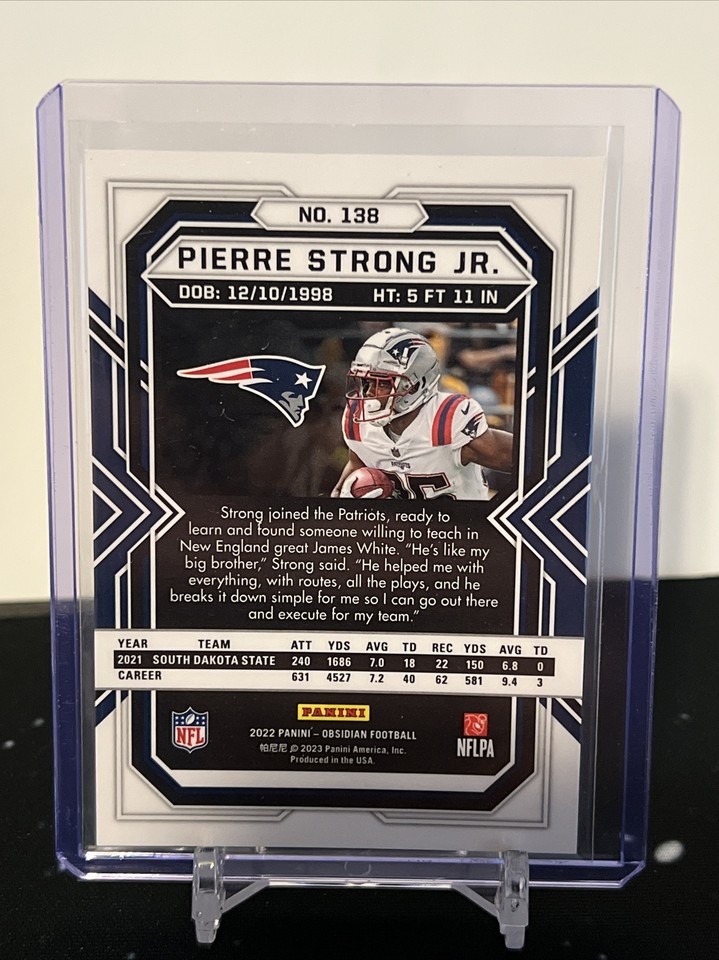 2022 Panini Obsidian Rookies Pierre Strong Jr #138 Rookie RC | eBay