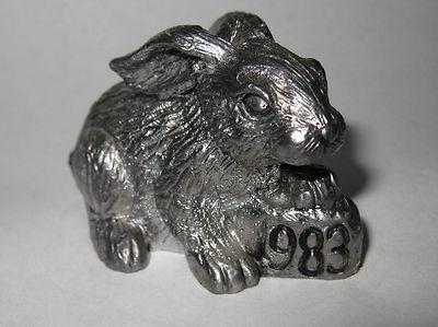 Pewter Rabbit Figurine 1983 | eBay