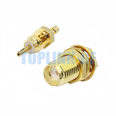 10x SMA Female Jack Nut Bulkhead Solder RF Coax Connector for 1.13mm ...