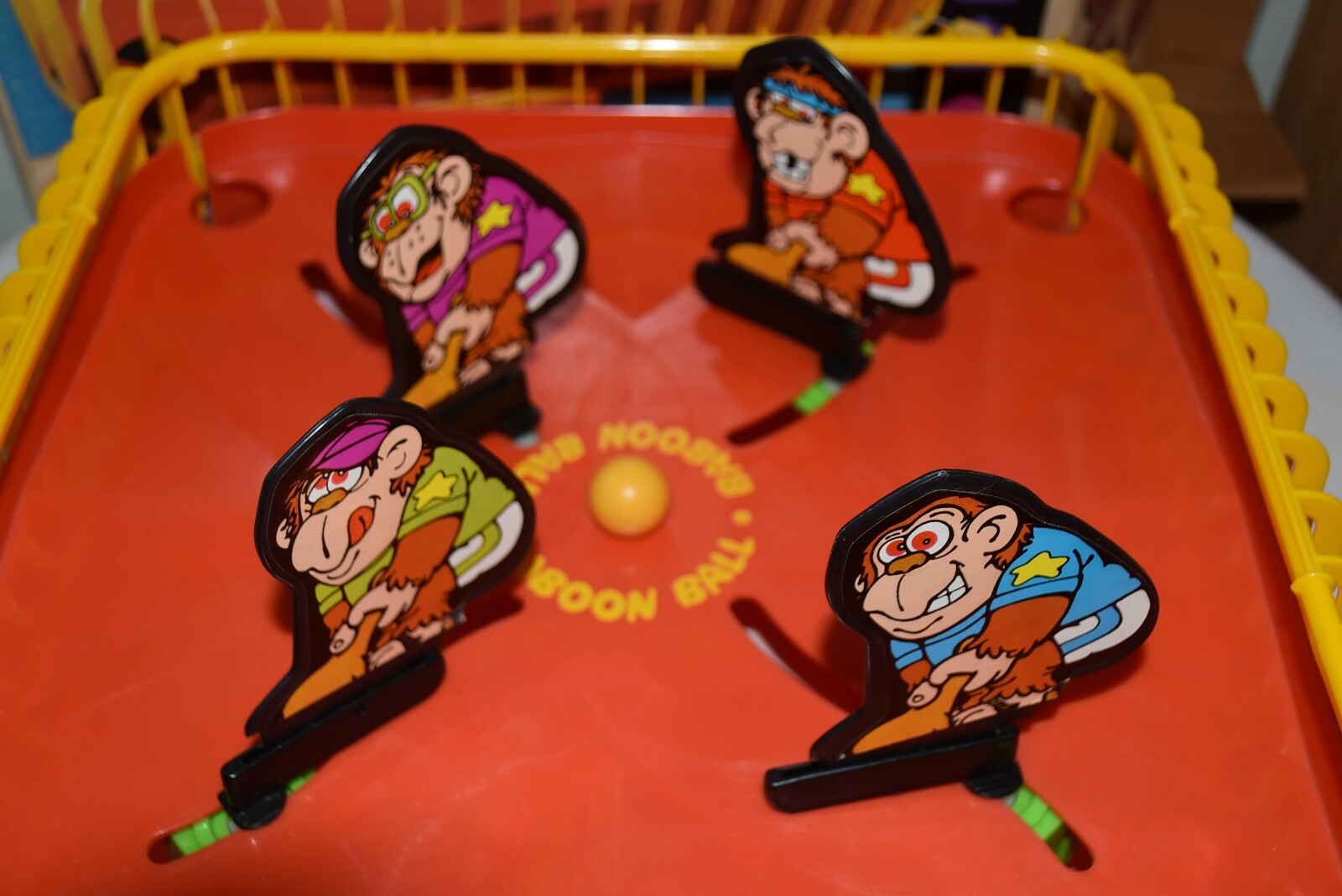 VINTAGE 1981 HASBRO Baboon Ball Hockey GAME in BOX USA RETRO Parts EUC ...