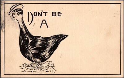 Don't Be A Smoking Goose Artist Signed Guy Neff Novelty Postcard ...