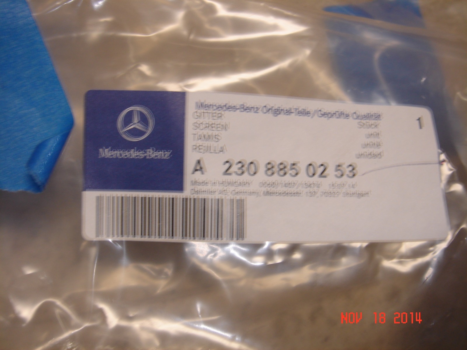 Mercedes R230 SL Genuine AMG Front Bumper Cover Right Mesh Grille SL500 ...