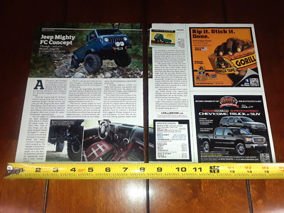 JEEP MIGHTY FC CONCEPT CAR ORIGINAL 2012 ARTICLE | eBay