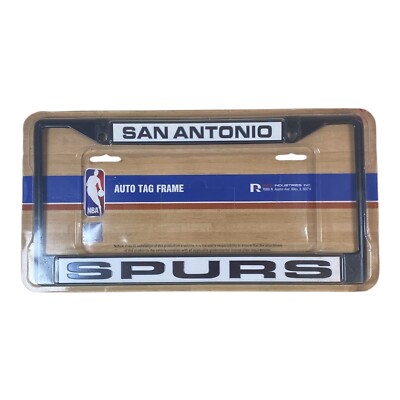 San Antonio Spurs NBA Black Metal Laser Cut License Plate Frame ...