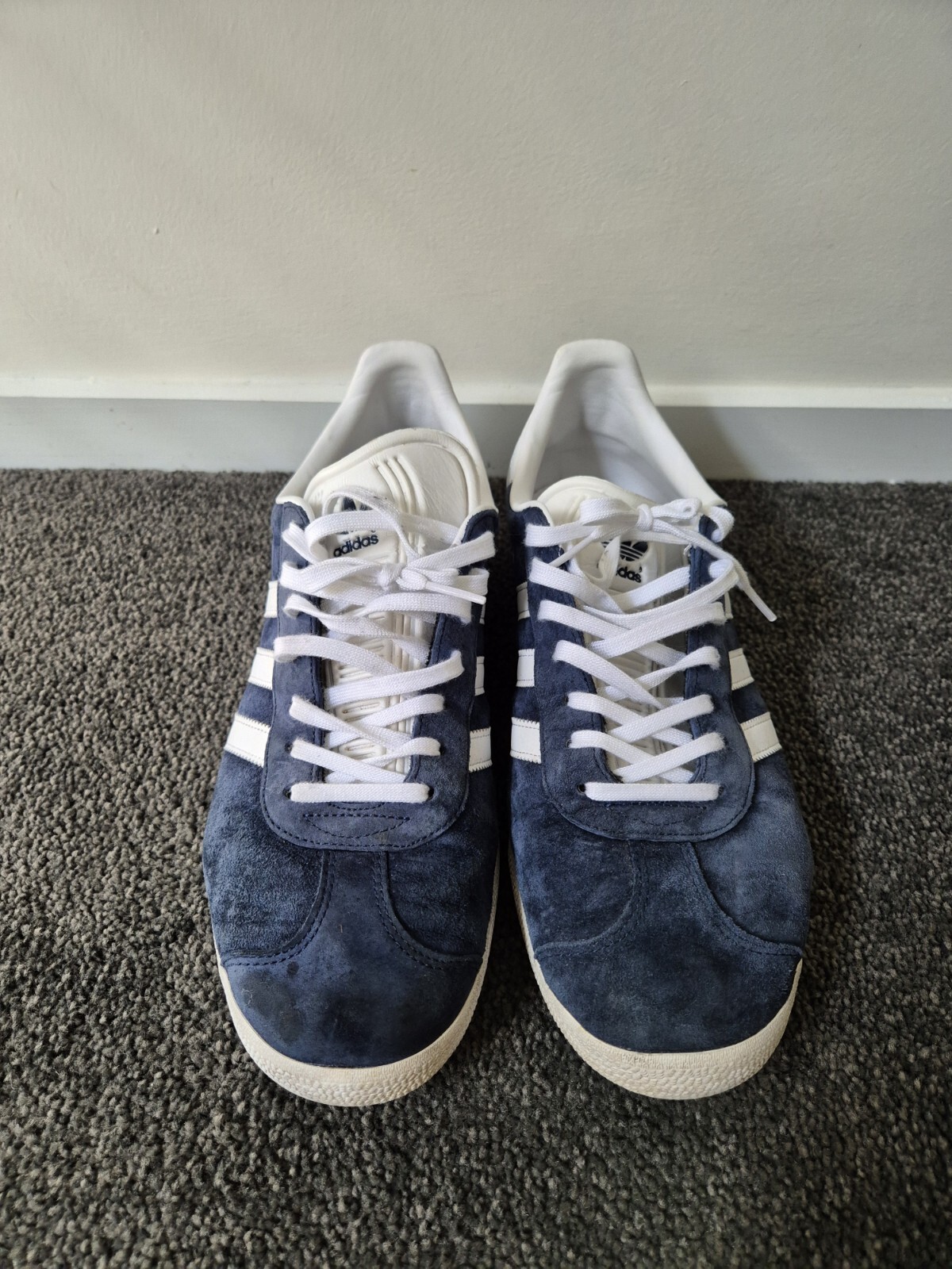Adidas Gazelle Navy Blue/White Size US11 | eBay
