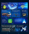 Android 12 Car Radio MP5 Player GPS WIFI Stereo For Apple CarPlay ...
