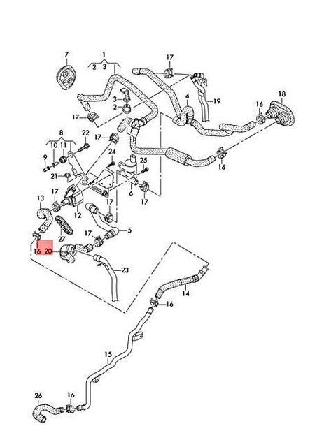 Audi 4H1819372AD HVAC Heater Hose for sale online | eBay