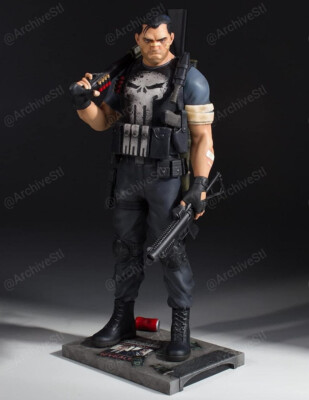 Punisher Resin Sculpture Statue Model Kit Spider-man Unpainted ...