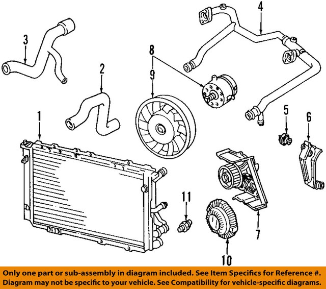 AUDI OEM 00-01 A6 Quattro Radiator-Upper Hose 4B0121101N | eBay