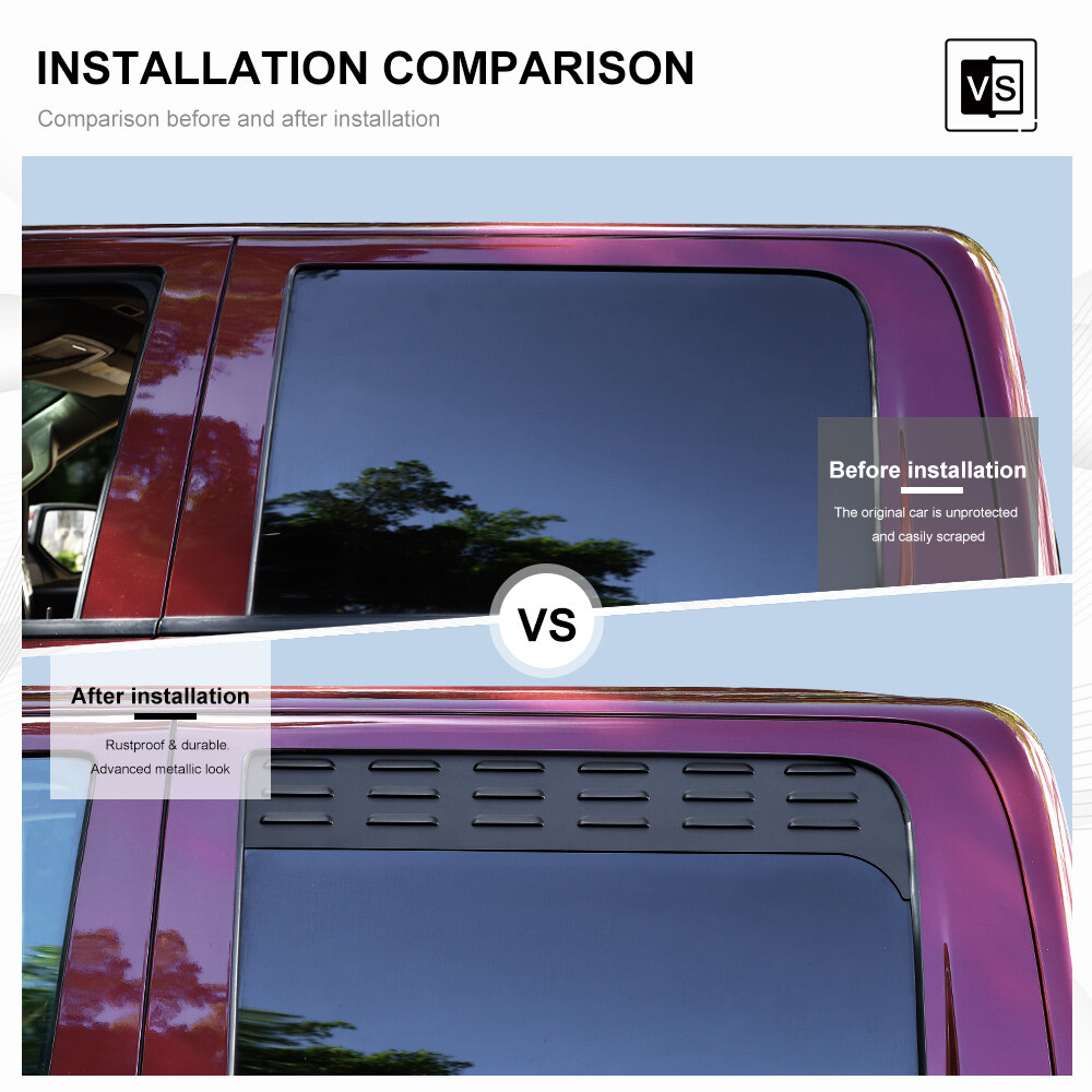 Hoolcar Window Louver For Silverado Sierra Rear Window Louver Cover For ...