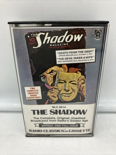 Vintage The SHADOW Radio Show Audio Orson Welles Cassette Tape FREE ...