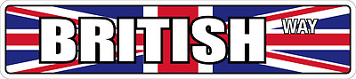 *Aluminum* British Flag 4" x 18" Metal Novelty Street Sign SS 672 | eBay