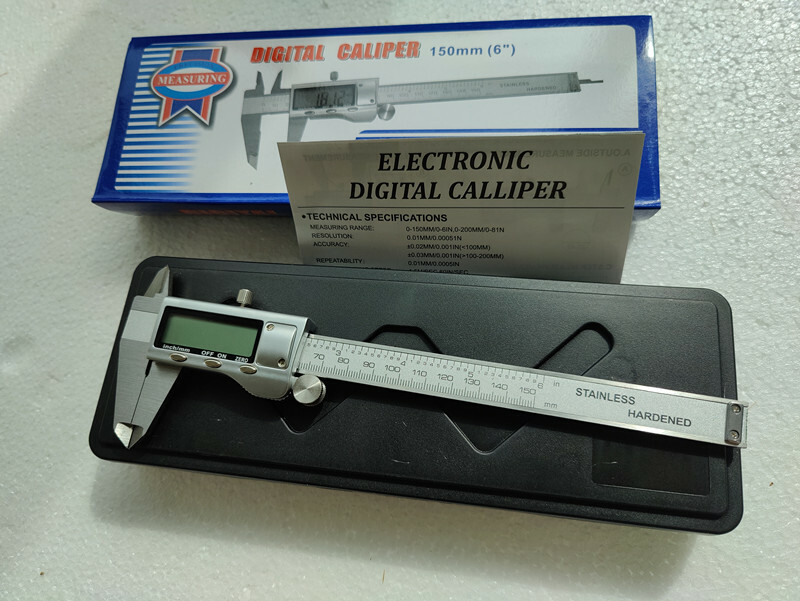 LED Digital Caliper Vernier 6" 150mm Electronic Ruler Gauge Stainless ...