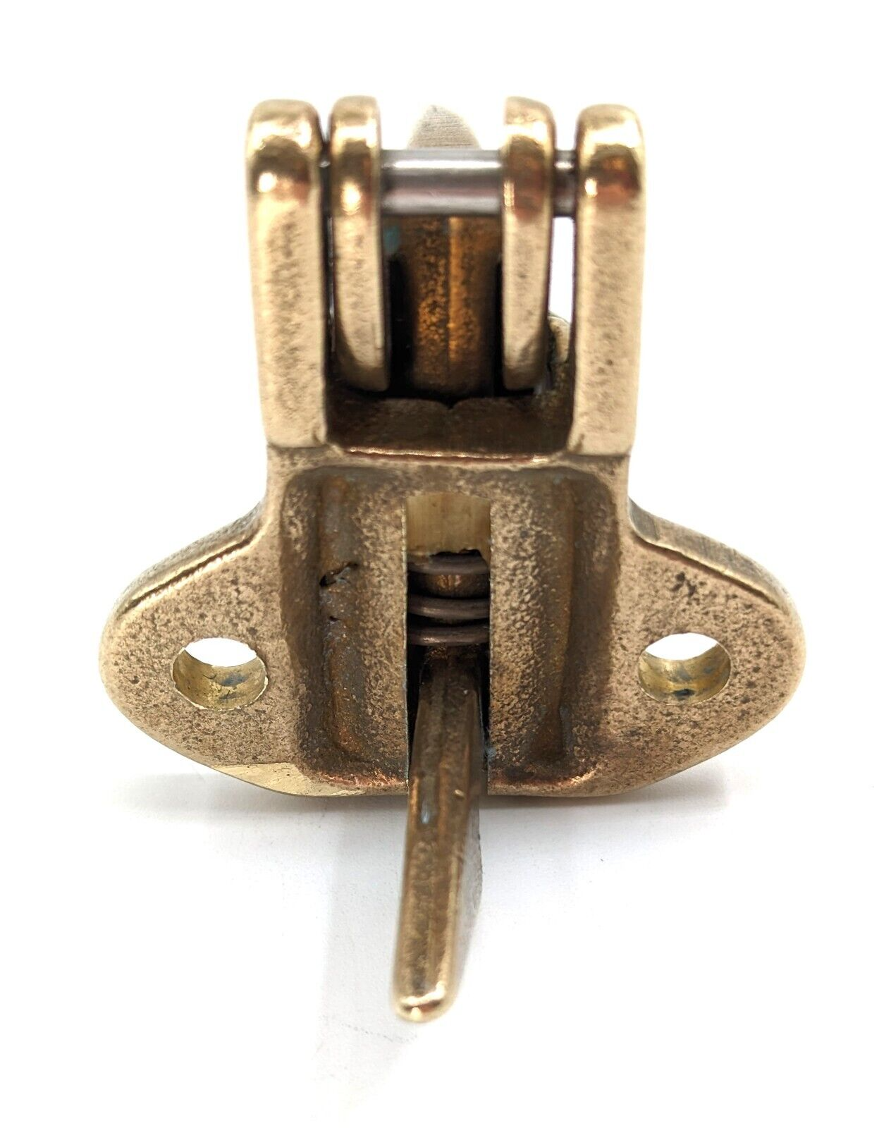 NOS! Vintage Solid Bright Brass European-Style Transom Catch w/Pointed ...