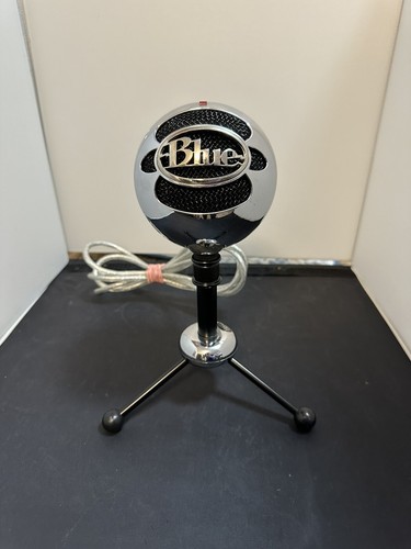 WORKING Blue Yeti Snowball Condenser Microphone Chrome w/ Cable!! | eBay