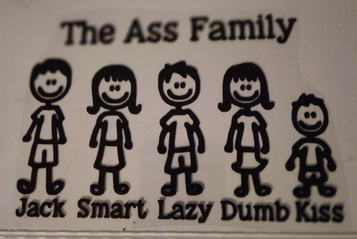 funny ass family Decal Sticker Car Truck Motorcycle Window | eBay