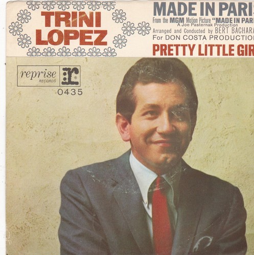Made In Paris by Trini Lopez (W/L Promo 7" Vinyl, 1965, Reprise, P/S ...