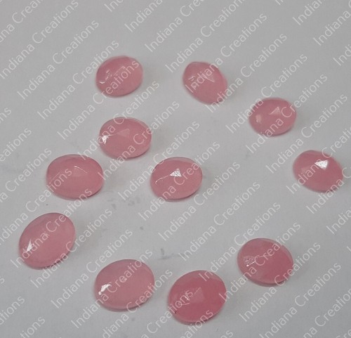 Oval Rose Cut Natural Pink Jade 6x8mm To 12x16mm Calibrated Loose ...