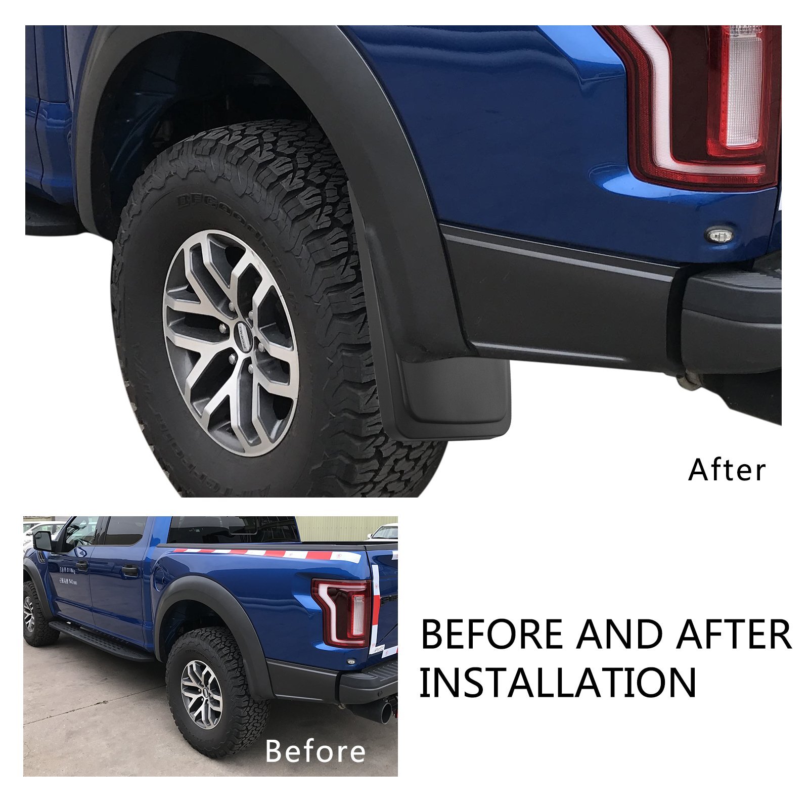 Fit 2011-2019 Ford F-150 Raptor Mud Flaps Mud guards 4 Pack Splash ...