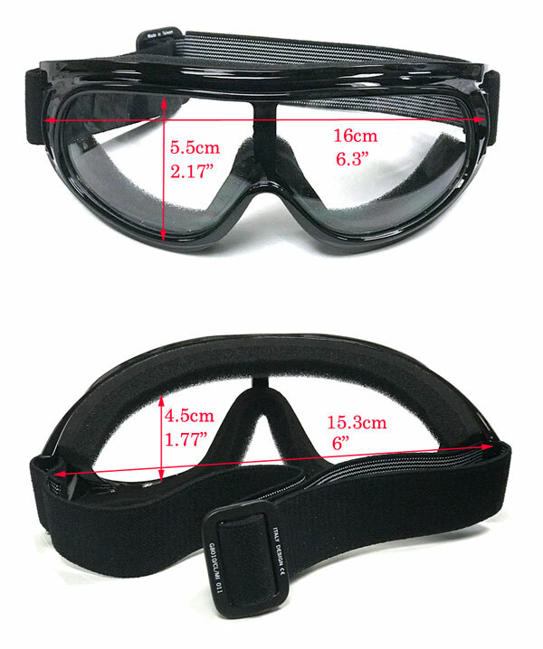 Motorcycle OTG Goggles Over Glasses Windproof Padded Riding ATV ...