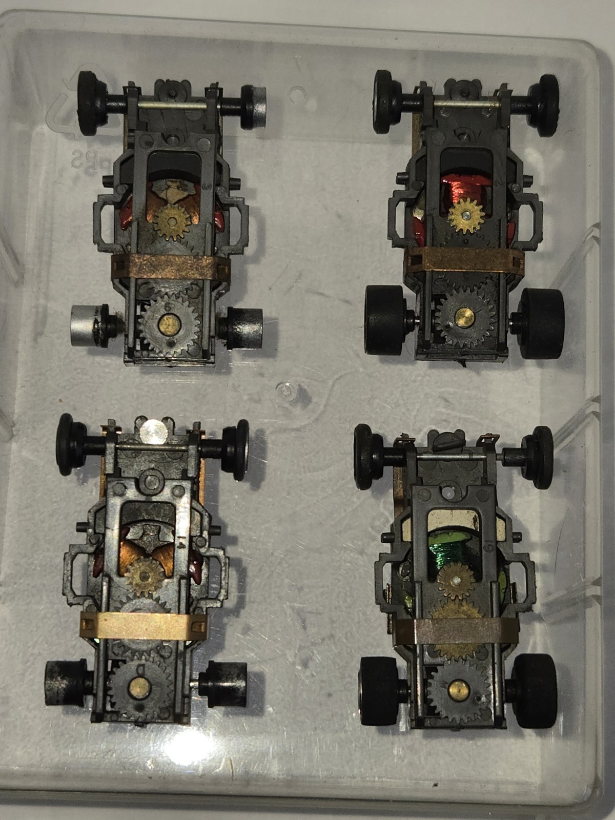 Lot of 4 COMPLETE AFX CHASSIS | eBay