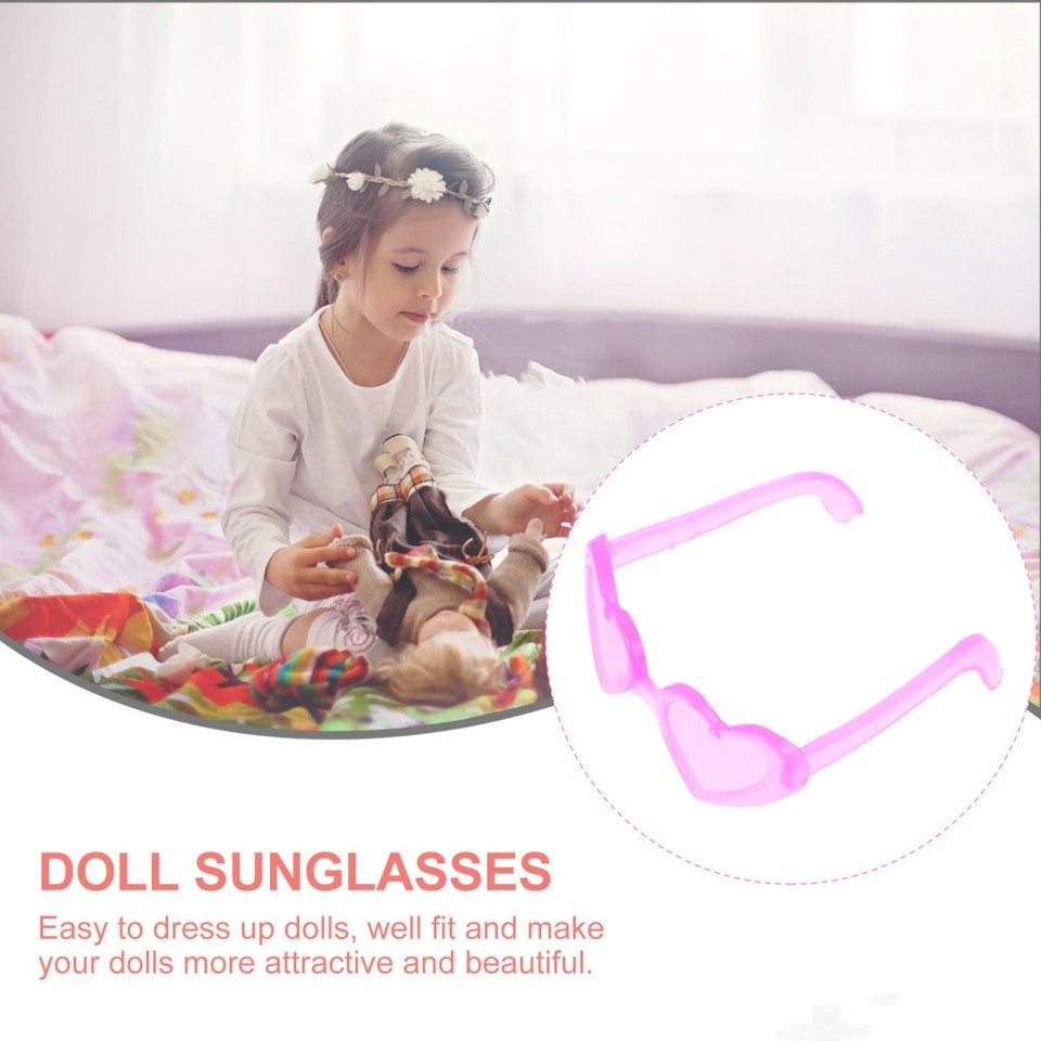 60 Pcs Mini Glasses Plastic Sunglasses Heart Shaped Eyewear Craft ...