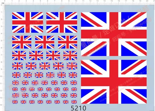 All Size 6-90mm UK RN England National Flag Sport Car Markings Water ...