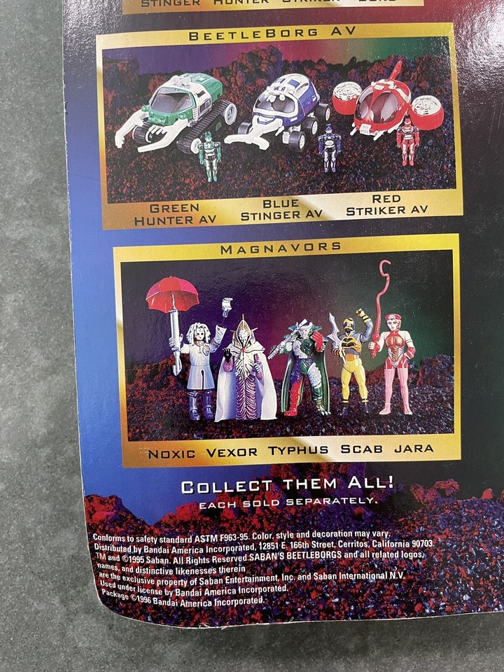 Saban’s Beetleborgs GREEN HUNTER BEETLEBORG, New In Box, 1996 Ban Dai ...