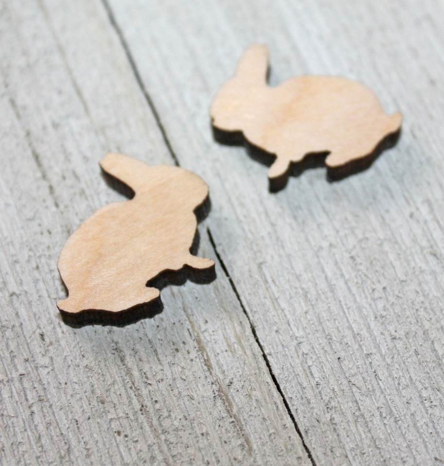 Bunny Rabbit Unfinished Wood Cutout Crafts Door Hanger Wreath Cabin ...