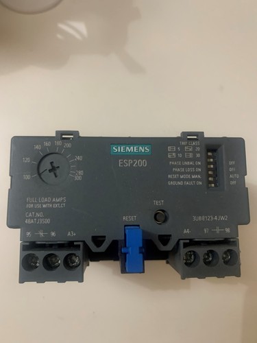 SIEMENS ESP200 Overload Relay 100-300 AMP 4BATJ3S00 3UB8123-4JW2 | eBay