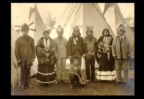 1904 GERONIMO St Louis Worlds Fair PHOTO Group, Apache Indian Boy Chief ...