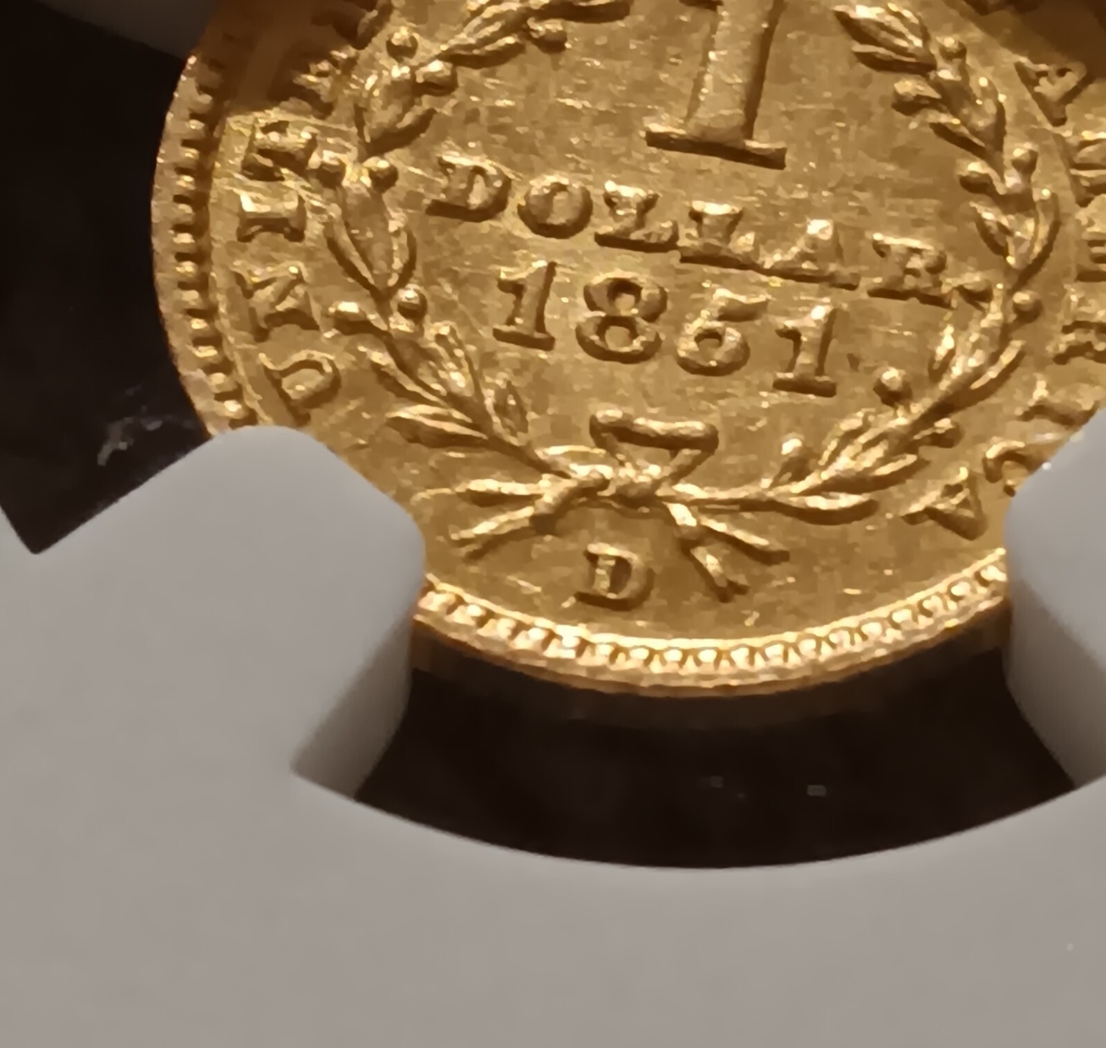 1851-D Type 1 gold Dollar, Dahlonega Mint, NGC AU Details-just one ...