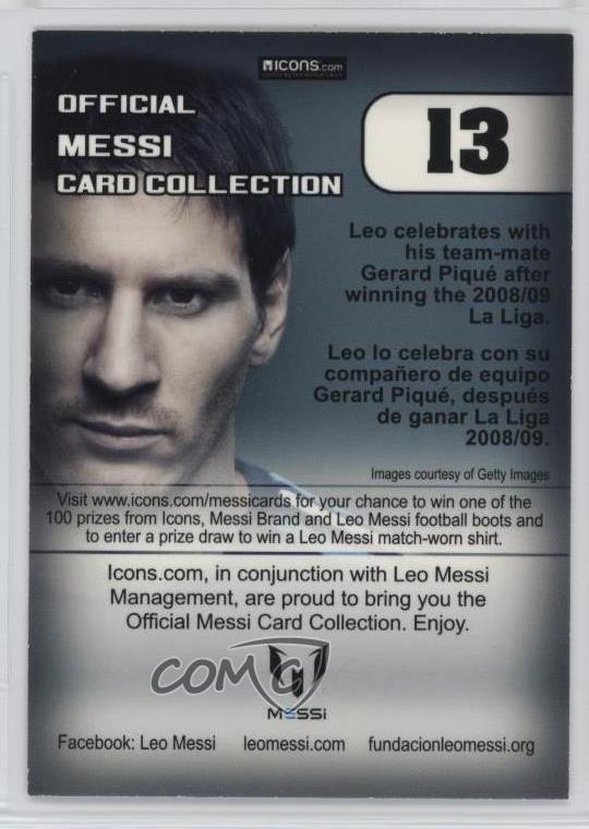 2013 Icons Official Messi Card Collection Limited European Lionel Messi ...