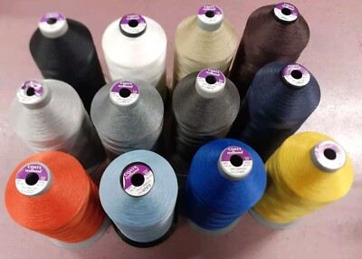 COATS BONDED NYLON THREAD NYLBOND TKT40 (TEX 070) 3000M CONES ALL ...