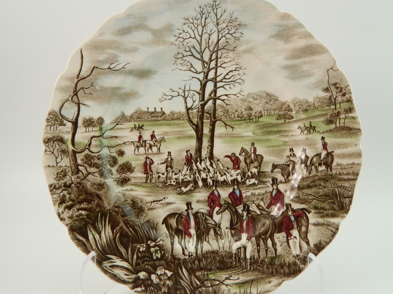 Vintage Dish Semi Porcelain Johnson Bros Collection Tally Ho Tea Kill ...