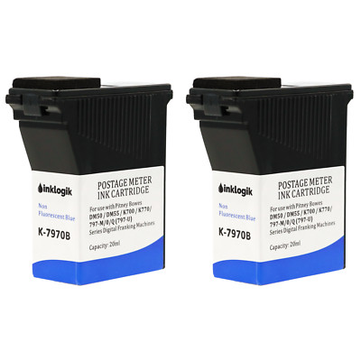 PITNEY BOWES DM50 DM55 DM60 K700 COMPATIBLE FRANKING INK CARTRIDGE BLUE ...