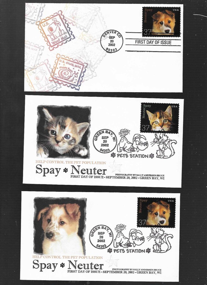 US FDC FIRST DAY COVERS CATS AND DOGS 2002 COLLECTION LOT OF 20 | eBay