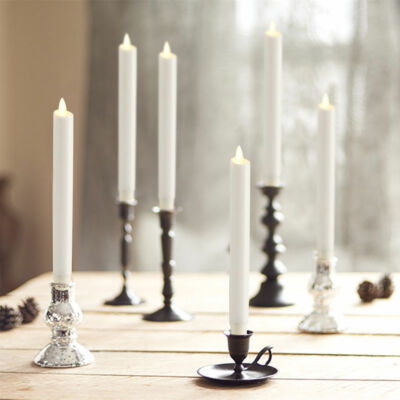 Luminara 6PCS Led Taper Candle Battery Operated White Candlesticks for ...