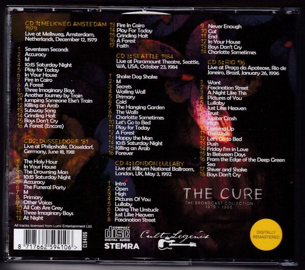 The Cure The Broadcast Collection 1979-1996 5 CD Box Set [New & Sealed ...