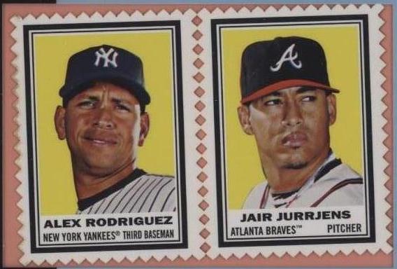 2011 Topps Heritage - Encased Stamps Alex Rodriguez, Jair Jurrjens # ...