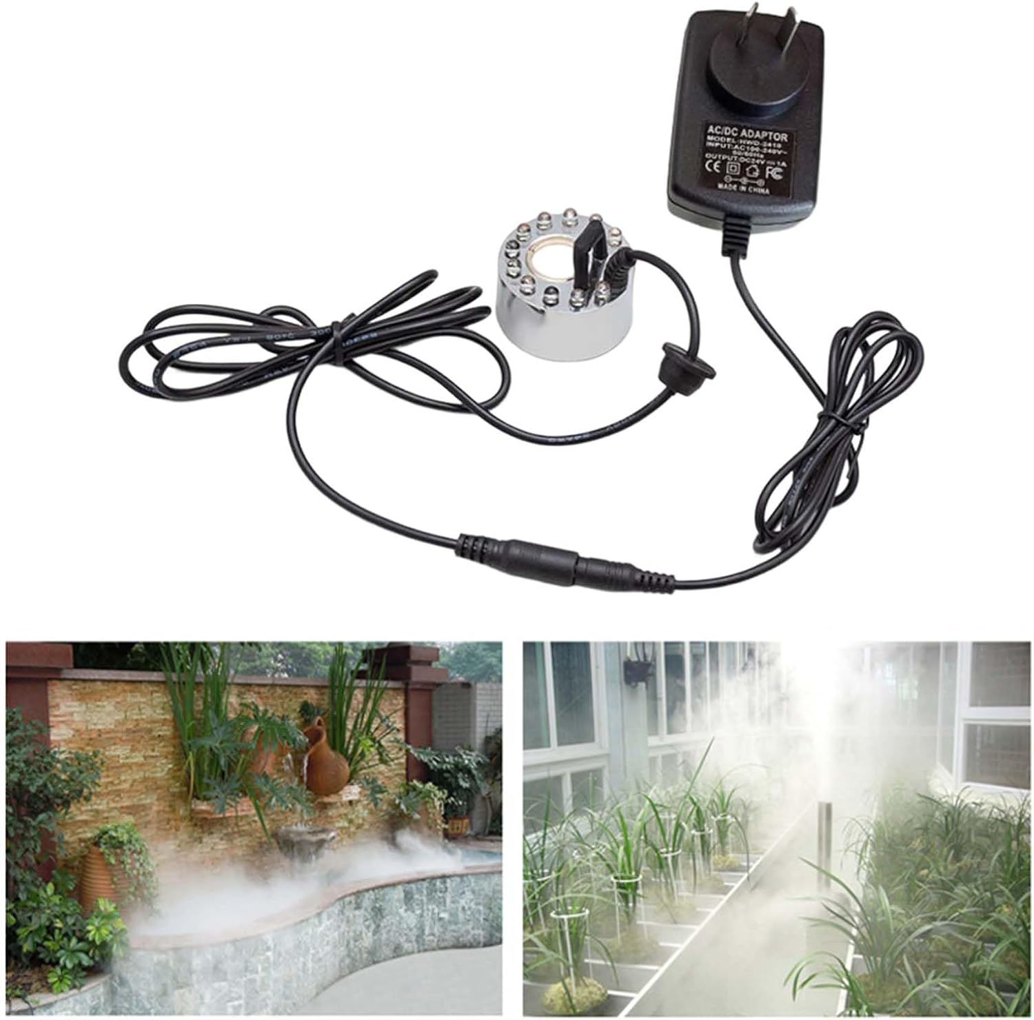 Perfk Ultrasonic Mist Maker Colorful Light Mister, Large Fog Volume ...