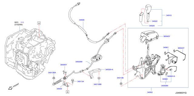 34980AX00A Nissan Park Position Switch 34980AX00A Genuine OEM Part for ...