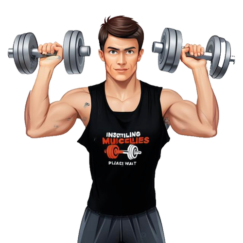 Weightlifting "Installing Muscles" Tank Top - Men 2XL 47X28 - Poly ...