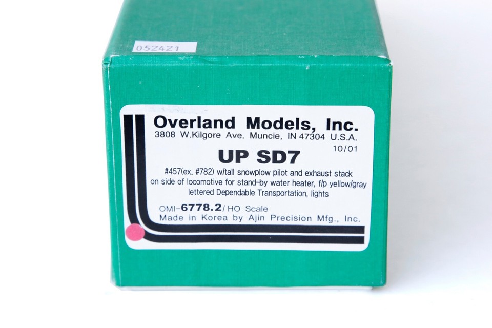 Overland Union Pacific UP SD7 Locomotive #457/#782 OMI 6778.2 HO Brass ...