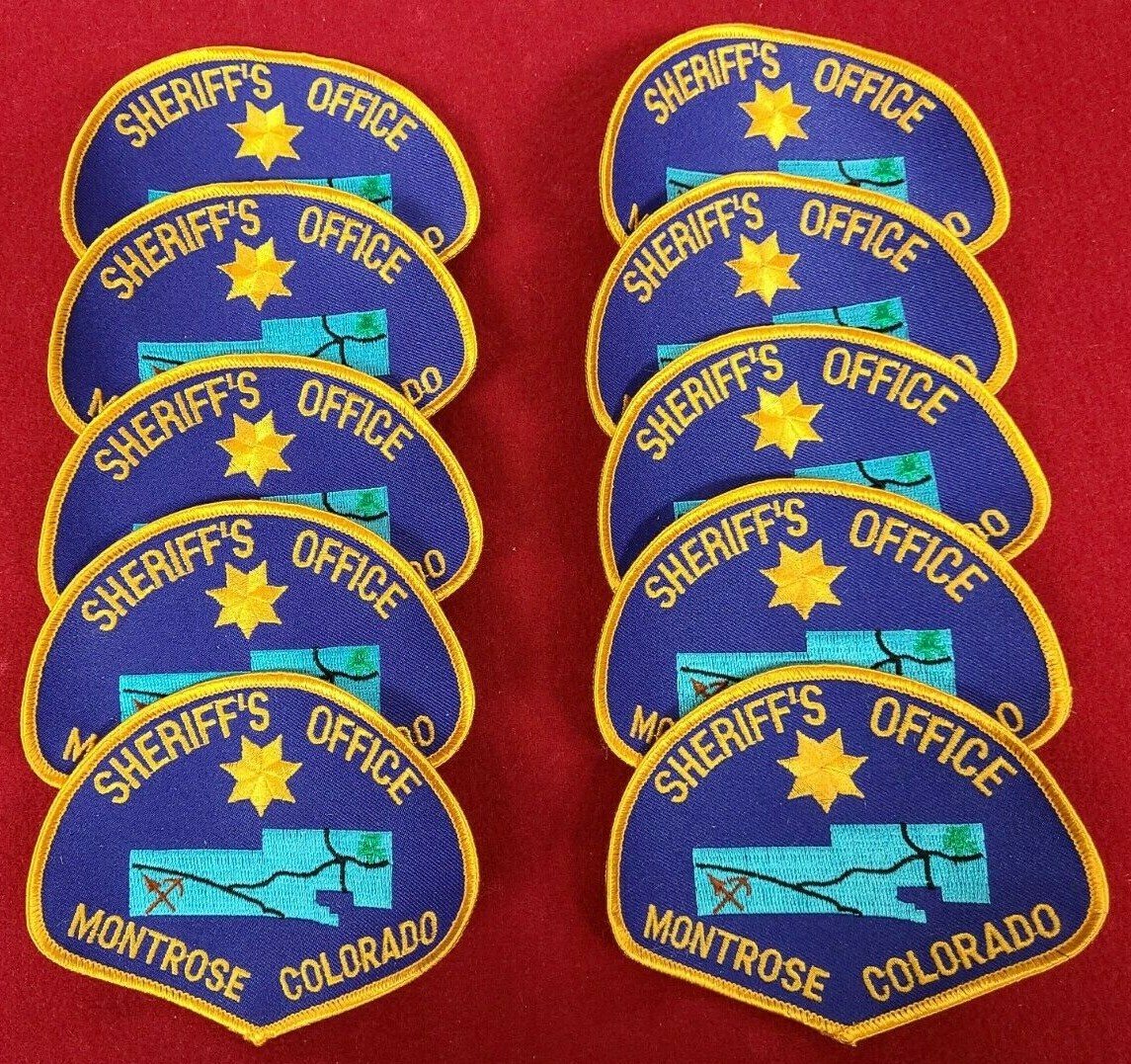 MONTROSE COUNTY COLORADO POLICE Patch Lot 10 police patches SHERIFF ...