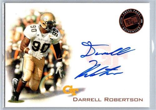 Darrell Robertson 2008 Press Pass RC Autograph Rookie Auto #PPS-DR2 ...